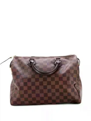 LOUIS VUITTON Speedy Handbag Damier 30 Satchel - Brown