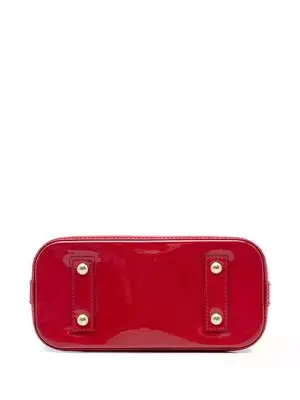 LOUIS VUITTON Monogram Vernis Alma Bb Satchel - Red