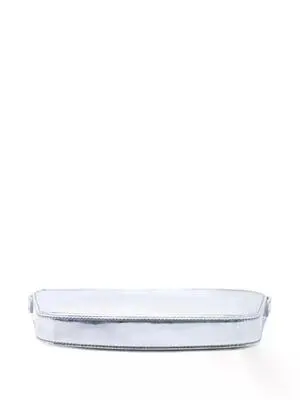 Celine 2023 Medium Metallic Leather Croque Shoulder Bag - Silver