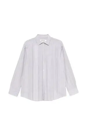 RÓHE Striped Cotton Shirt - Grey
