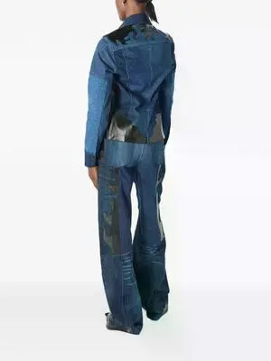 MARINE SERRE Patchwork Leather Jeans