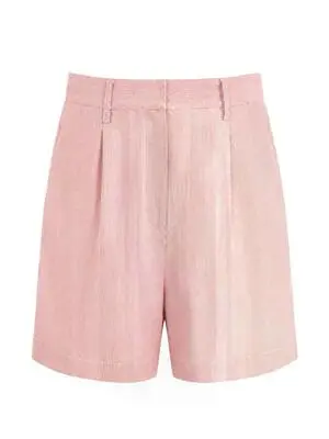 TWP Henry St Pinstripe Shorts - Red