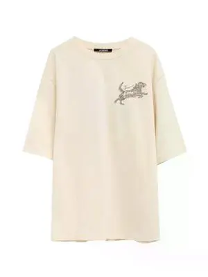 Jacquemus The Rita Dog-embroidered T-shirt - Neutrals