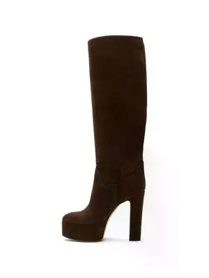 Casadei Platform Block Heel Boots