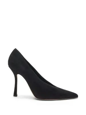 Casadei Nina Asymmetrical Suede Pointed-toe Pumps