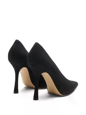 Casadei Nina Asymmetrical Suede Pointed-toe Pumps