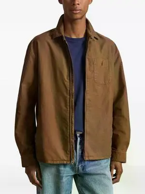 Polo Ralph Lauren Embroidered Pony Zip-up Shirt Jacket