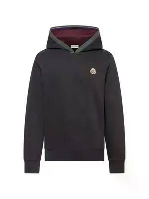 Moncler Logo Patch Hoodie - Blue