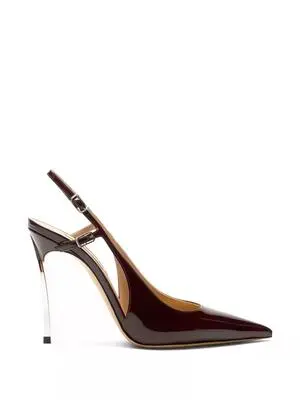Casadei Superblade Patent Leather Slingback Pumps - Red
