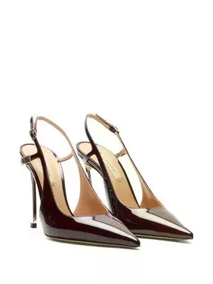Casadei Superblade Patent Leather Slingback Pumps - Red