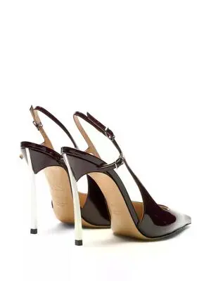 Casadei Superblade Patent Leather Slingback Pumps - Red