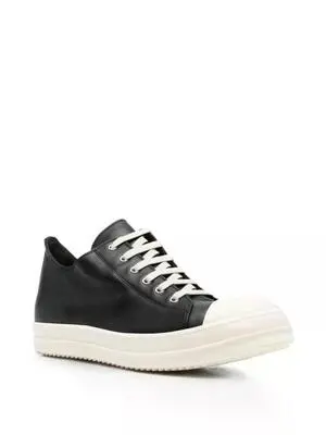 Rick Owens Lace-up Leather Sneakers - Black