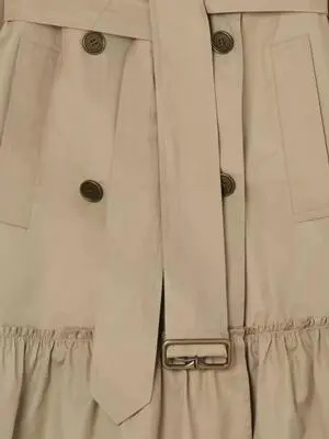 Burberry Short Gabardine Tillydrine Trench Coat - Neutrals