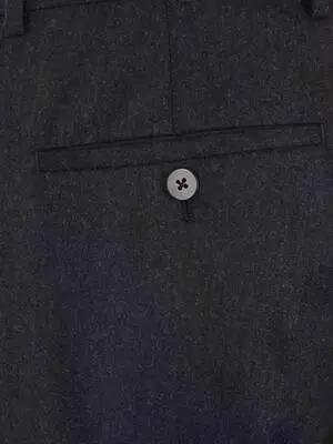 Caruso Dark Wool Felt Tailored Trousers