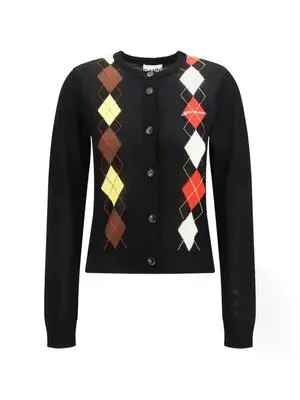 GANNI Diamond-pattern Cardigan