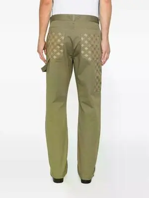 Amiri Monogram-pattern Panelled Trousers