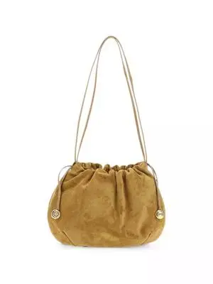 LIFFNER Suede Drawstring Shoulder Bag - Neutrals