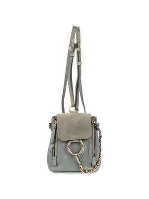 Chloé Faye Ring Detail Backpack - Blue