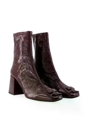COURREGES Reedition Logo-plaque Ankle Boots - Red