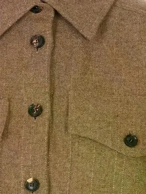 Kiton Pinstripe Pattern Flap-pocket Shirt