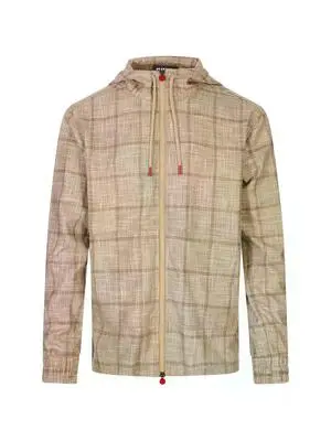Kiton Check Zip-up Jacket