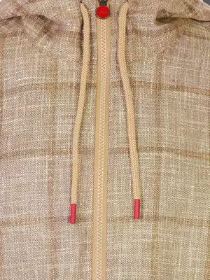 Kiton Check Zip-up Jacket