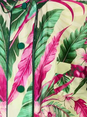 F.R.S FOR RESTLESS SLEEPERS Tropical Print Silk Shirt