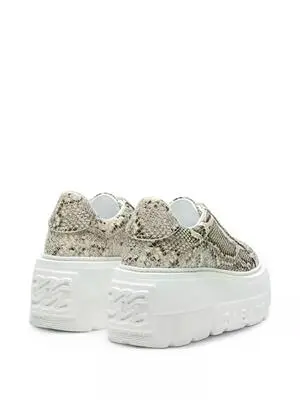 Casadei Nexus Basilisco Python-print Leather Sneakers