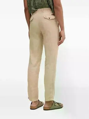 Karl Lagerfeld Drawstring Linen Trousers