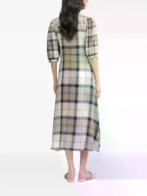 Barbour Ballina Midi Dress In Check Pattern