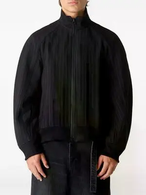 Sacai Pinstripe Bomber Jacket - Black