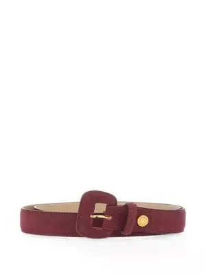 GIANNI CHIARINI Suede Buckle Belt - Red