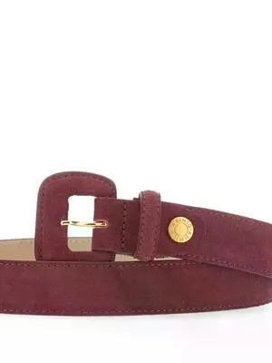 GIANNI CHIARINI Suede Buckle Belt - Red