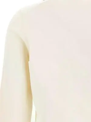 KANGRA V-neck Blouse With Slit Cuffs - Neutrals