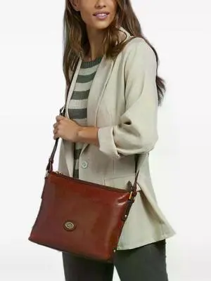 THE BRIDGE Zip-top Leather Cross Body Bag