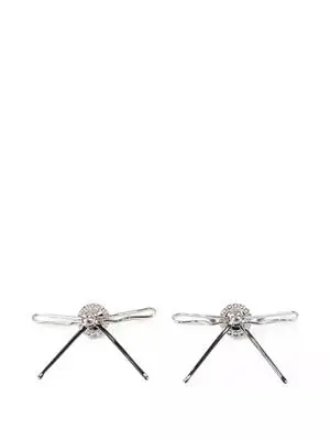 YVMIN Embellished Hair Clips - Silver