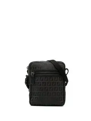 Fendi Zucchino Canvas Crossbody Bag - Brown