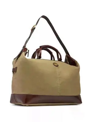 THE BRIDGE Leather-trim Canvas Holdall - Neutrals