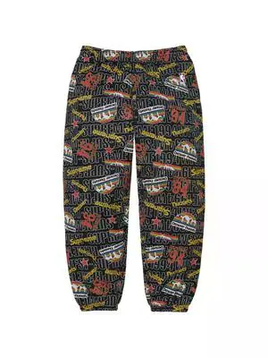 Supreme X Mitchell & Ness Nba Logo-print Track Pants - Black