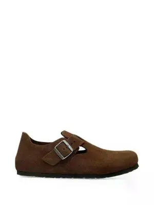BIRKENSTOCK London Buckle-fastening Suede Shoes - Brown