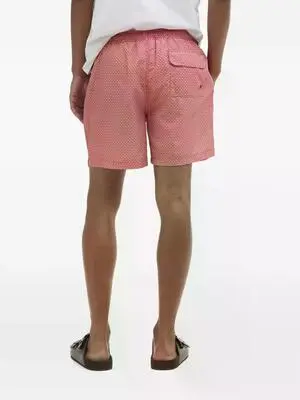 Barbour Geometric Print Swim Shorts - Red
