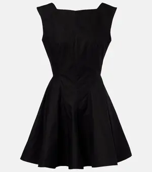 DÔEN Riviette Cotton Poplin Mini Dress - Black