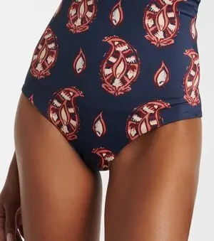 Johanna Ortiz Printed One Piece Swimsuit - Blue