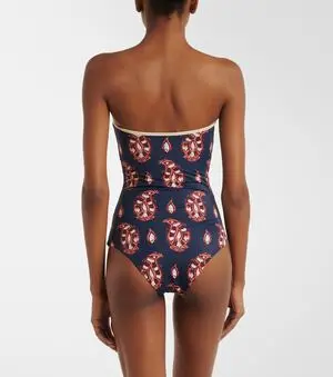 Johanna Ortiz Printed One Piece Swimsuit - Blue