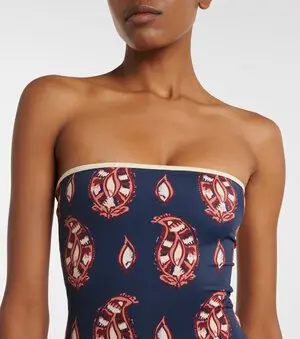 Johanna Ortiz Printed One Piece Swimsuit - Blue