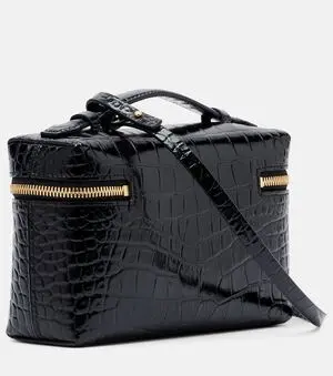 Victoria Beckham Vanity Croc-effect Leather Vanity Bag