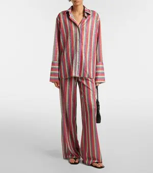 Oseree Lumiere Striped Shirt