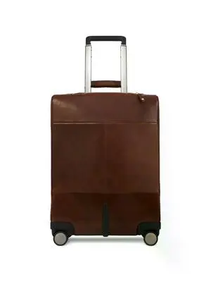 THE BRIDGE Leather Logo Plaque Suitcase