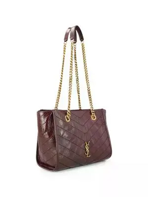 Saint Laurent Chevron Quilted Leather Tote Bag