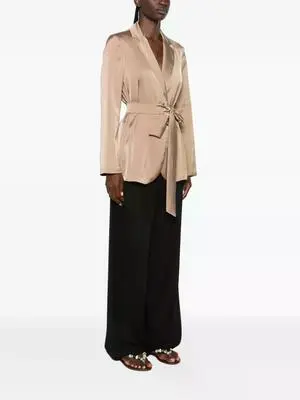 PENNYBLACK Belted Satin-finish Jacket